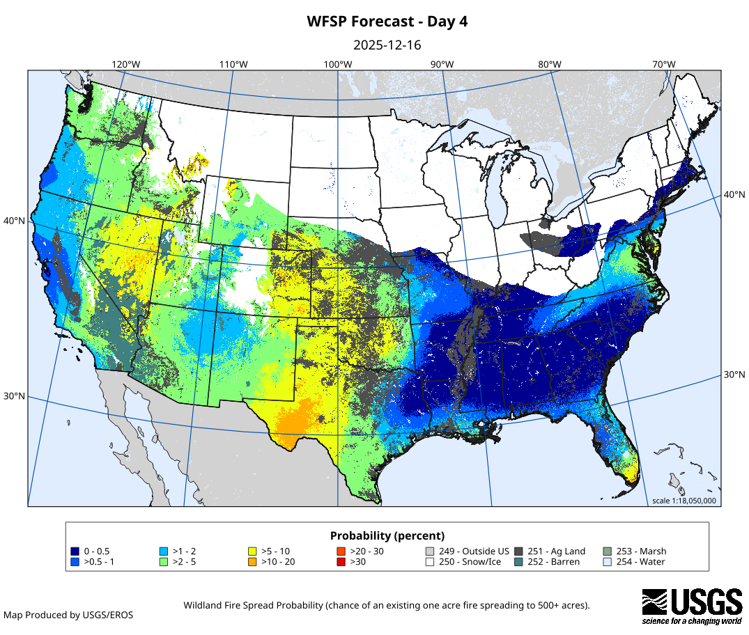 Fire Spread Probability Maps